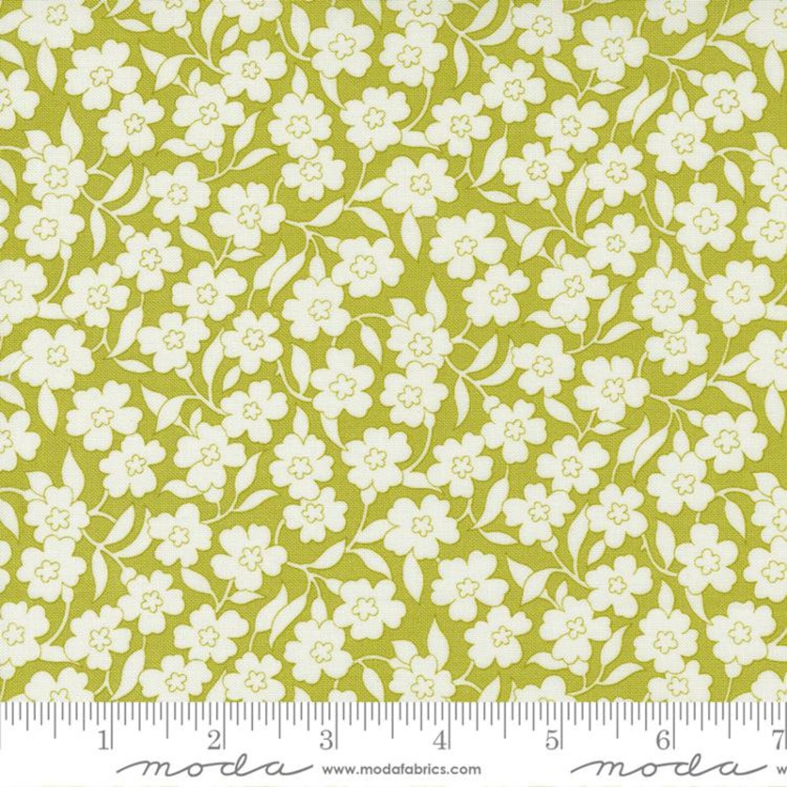 Flower Power Mellow Meadow Avocado by Maureen Mccormick for Moda ...