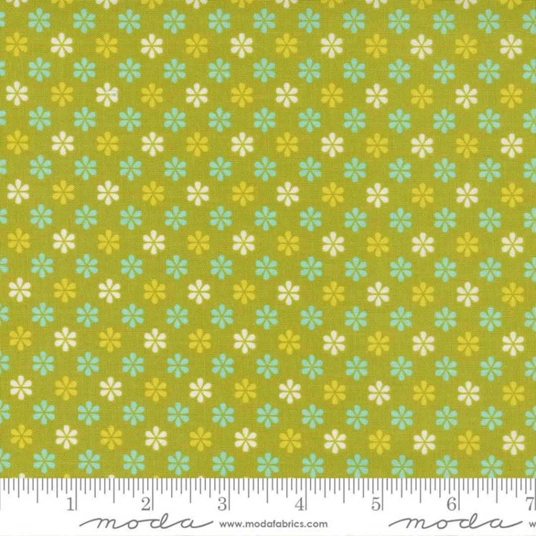 Flower Power Funky Fresh Chartreuse by Maureen Mccormick for Moda ...