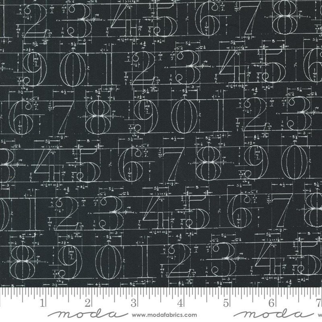 Sable & Swan Numbers Ebony by Cathe Holden Designs for Moda Fabrics ...