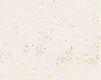 3yds 108” Wide Ruby Star Society Speckled Wide Backing in White Gold Metallic by Rashida Coleman ...