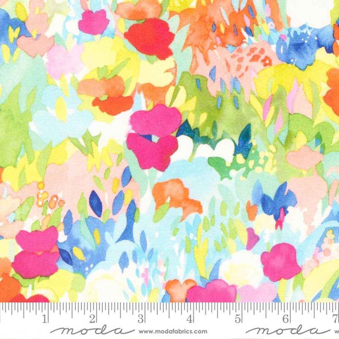 Whimsy Wonderland Wild Flower Party Rainbow by Momo for Moda Fabrics ...