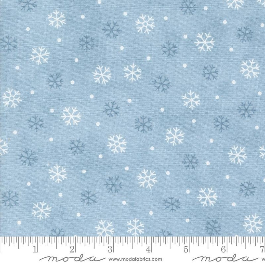 Woodland Winter Snowflake Toss Sky Blue by Deb Strain for Moda Fabrics ...