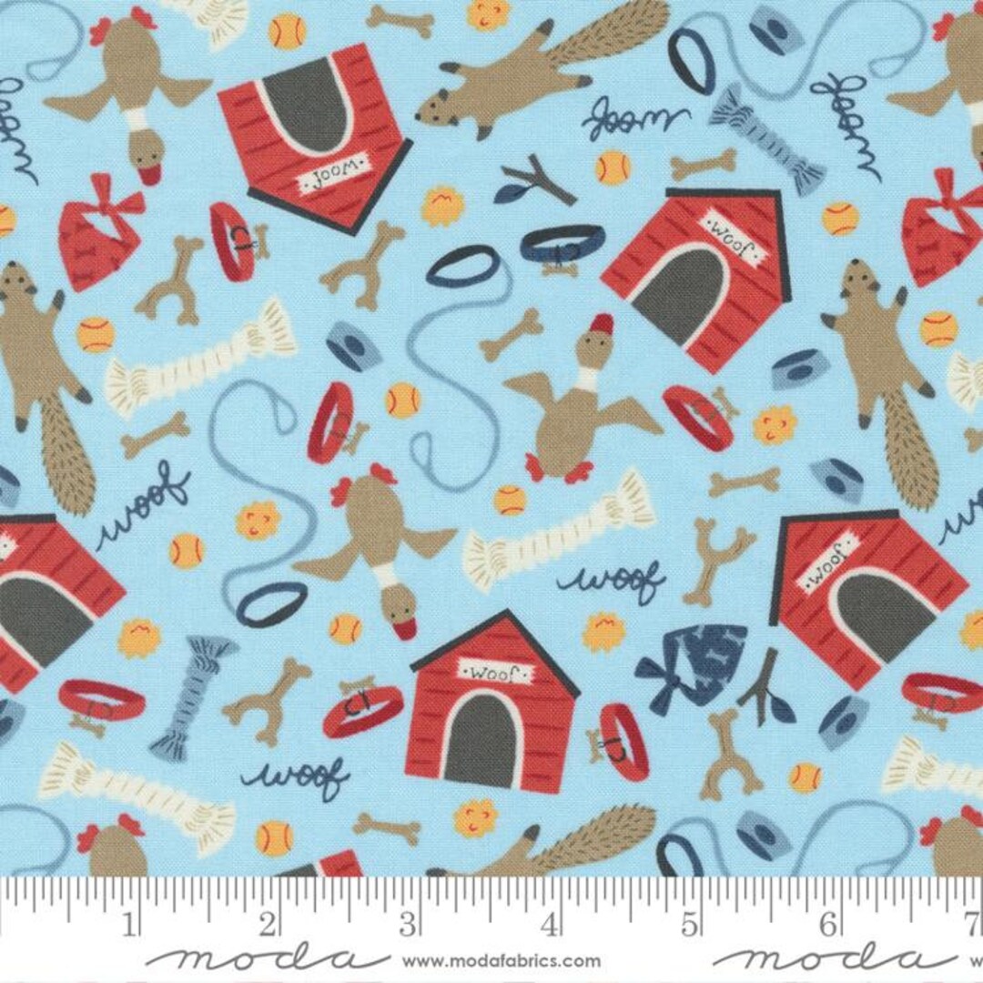 Dog Daze Let's Play Sky by Stacy Iest Hsu for Moda Fabrics 20841 15 ...