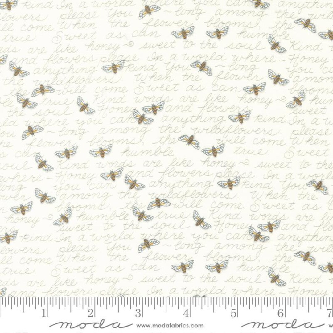 Honey and Lavender Kind Words Milk by Deb Strain for Moda Fabrics 56084 ...