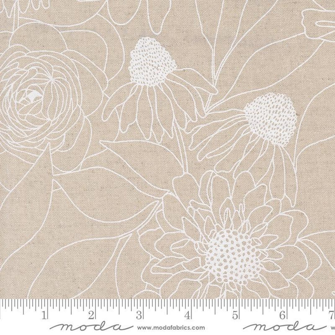 Botany Linen Etched Floral Paper by Alli K Design for Moda Fabrics ...