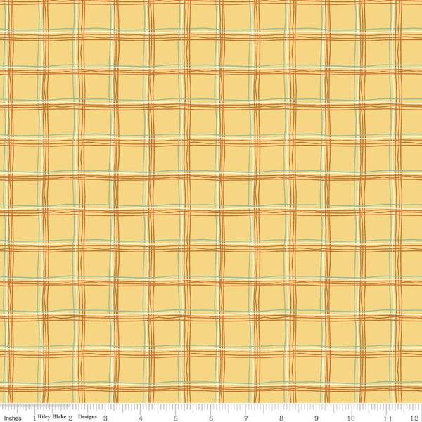 Yellow Plaid Fabric - Etsy