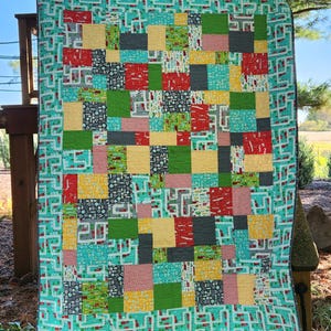 On the Go Quilt Kit Size 45" X 63" -includes Pattern and Various ...