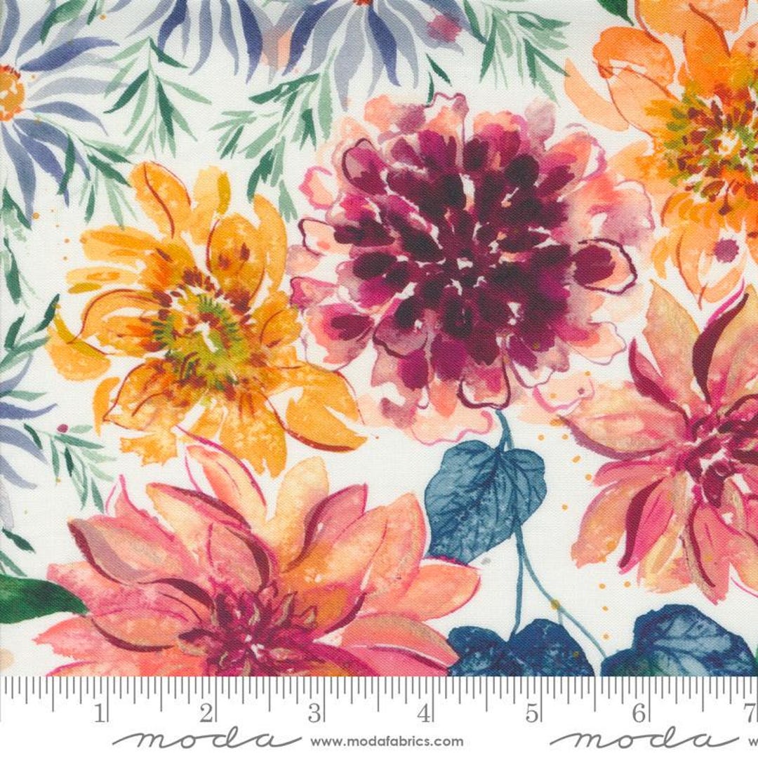 Floribunda Retro Harvest Cloud by Create Joy Project for Moda Fabrics ...
