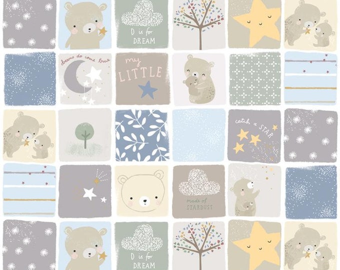 D is for Dream Multi Bear by Paper and Cloth for Moda Fabrics 25124 11 ...