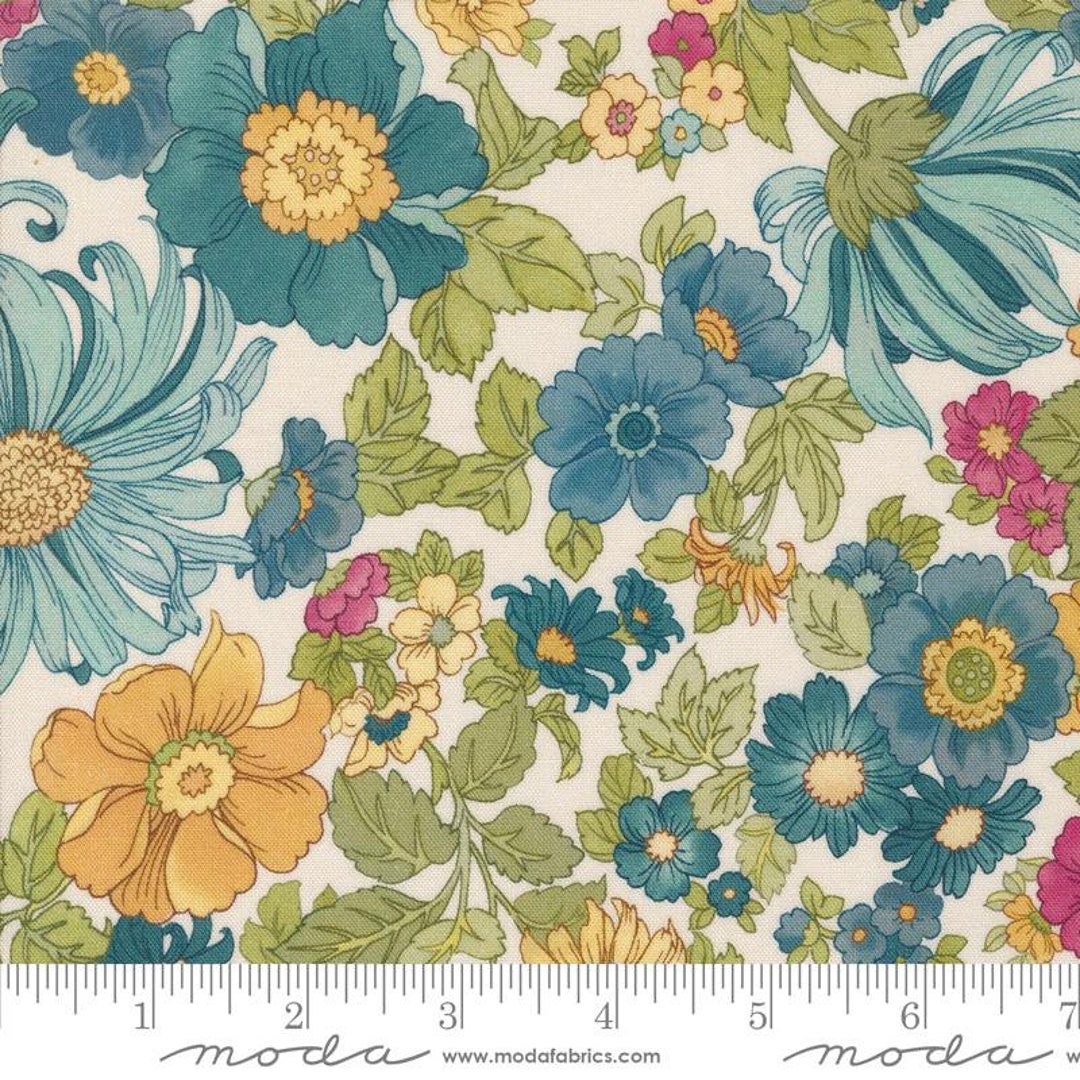 Chelsea Garden Large Floral Porcelain Pond by Moda Fabrics 33740 14 ...