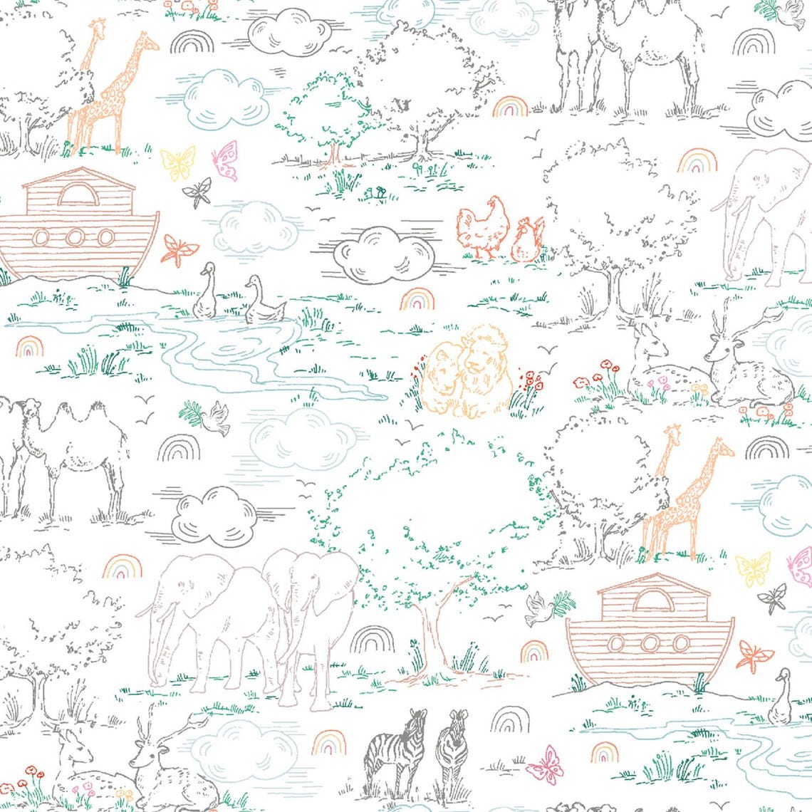 Two by Two Scenic Outline White by Caverly Smith Collection for 3 ...