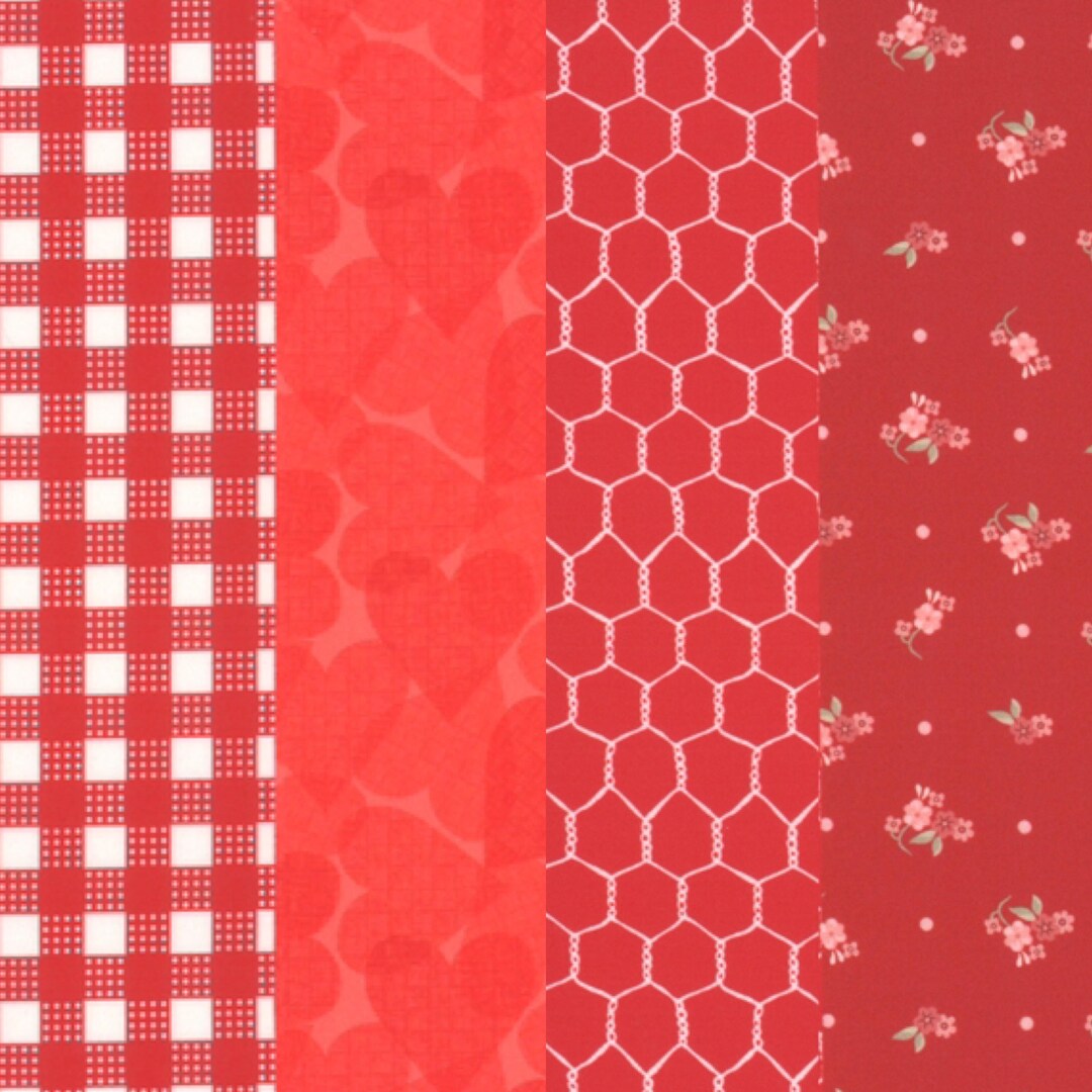 50 Years of Moda Red by Moda for Moda Fabrics 33800 20 Sold in HALF ...