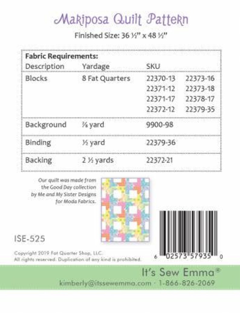 Little P Mariposa Quilt Pattern by Jocelyn Ueng for It's - Etsy