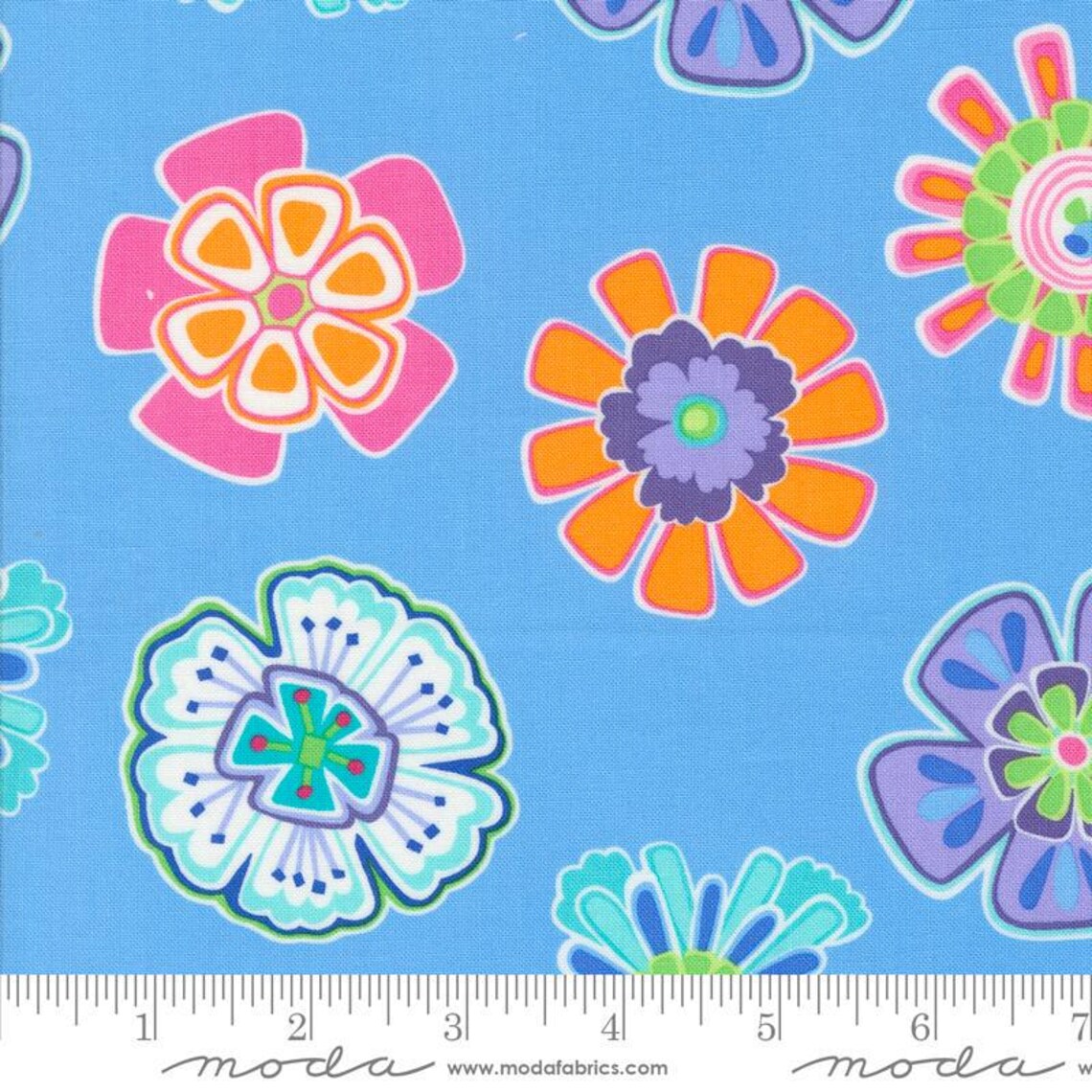 Fiesta Party Time Sky by Me & My Sister Designs for Moda Fabrics 22470 ...