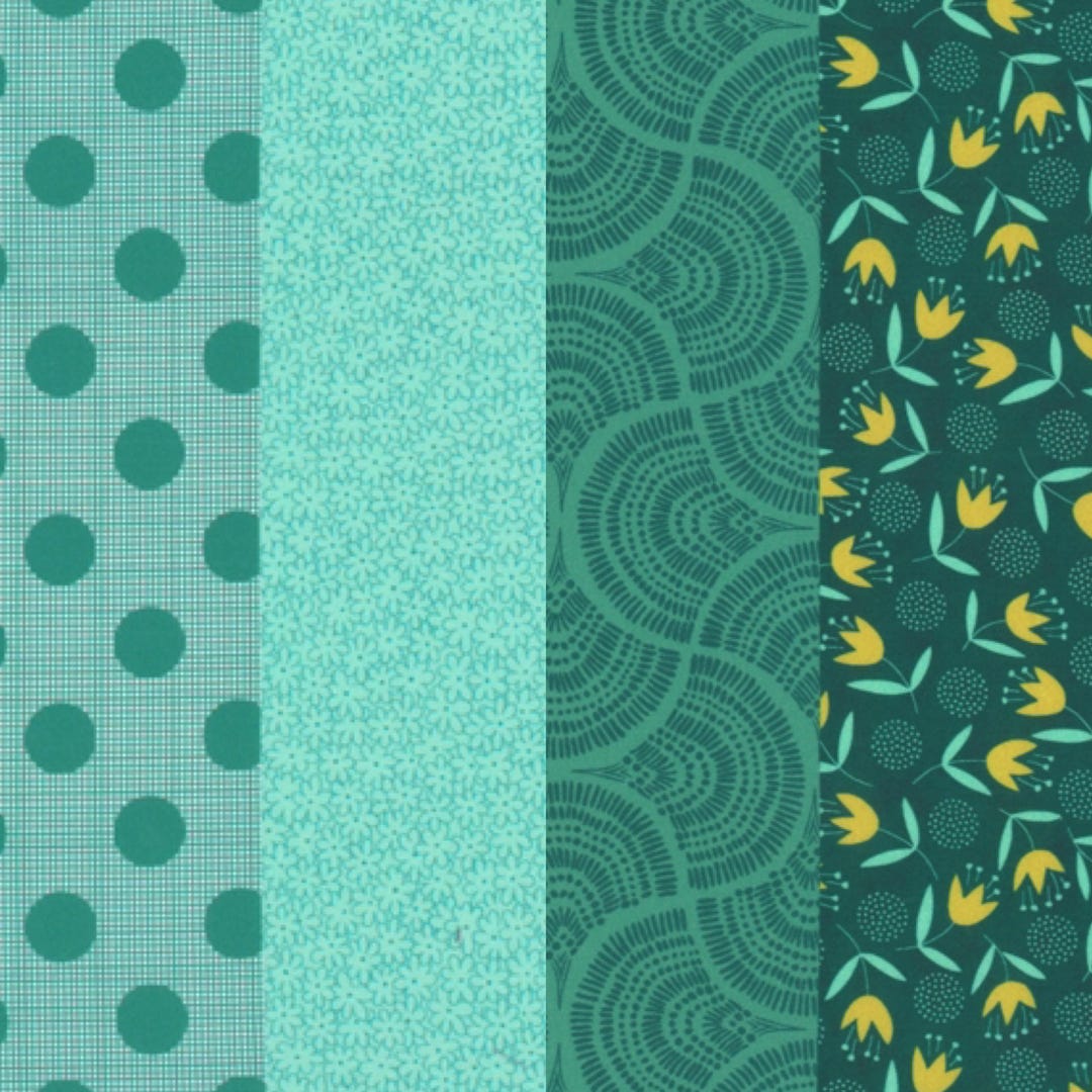 50 Years of Moda Aqua by Moda for Moda Fabrics 33800 16 Sold in HALF ...