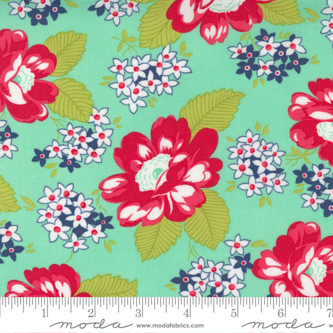 One Fine Day Aqua by Bonnie and Camille for Moda Fabrics, 55230 12 This ...