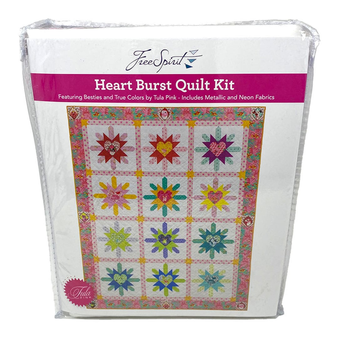 Heart Burst Quilt Kit Featuring Besties for Free Spirit Tula Pink ...