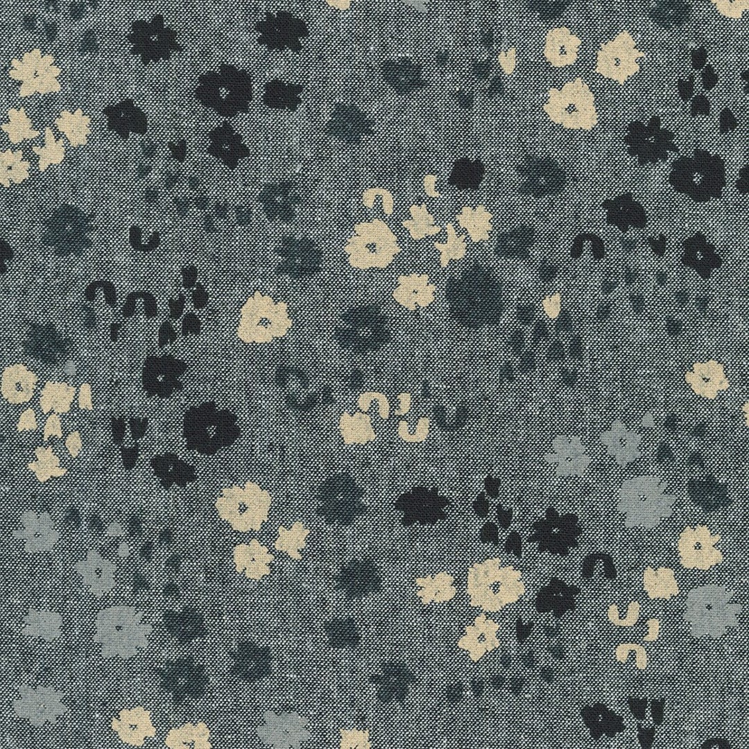 Riverbend Black Flowers by Anna Graham for Robert Kaufman AFH-21884-2 ...