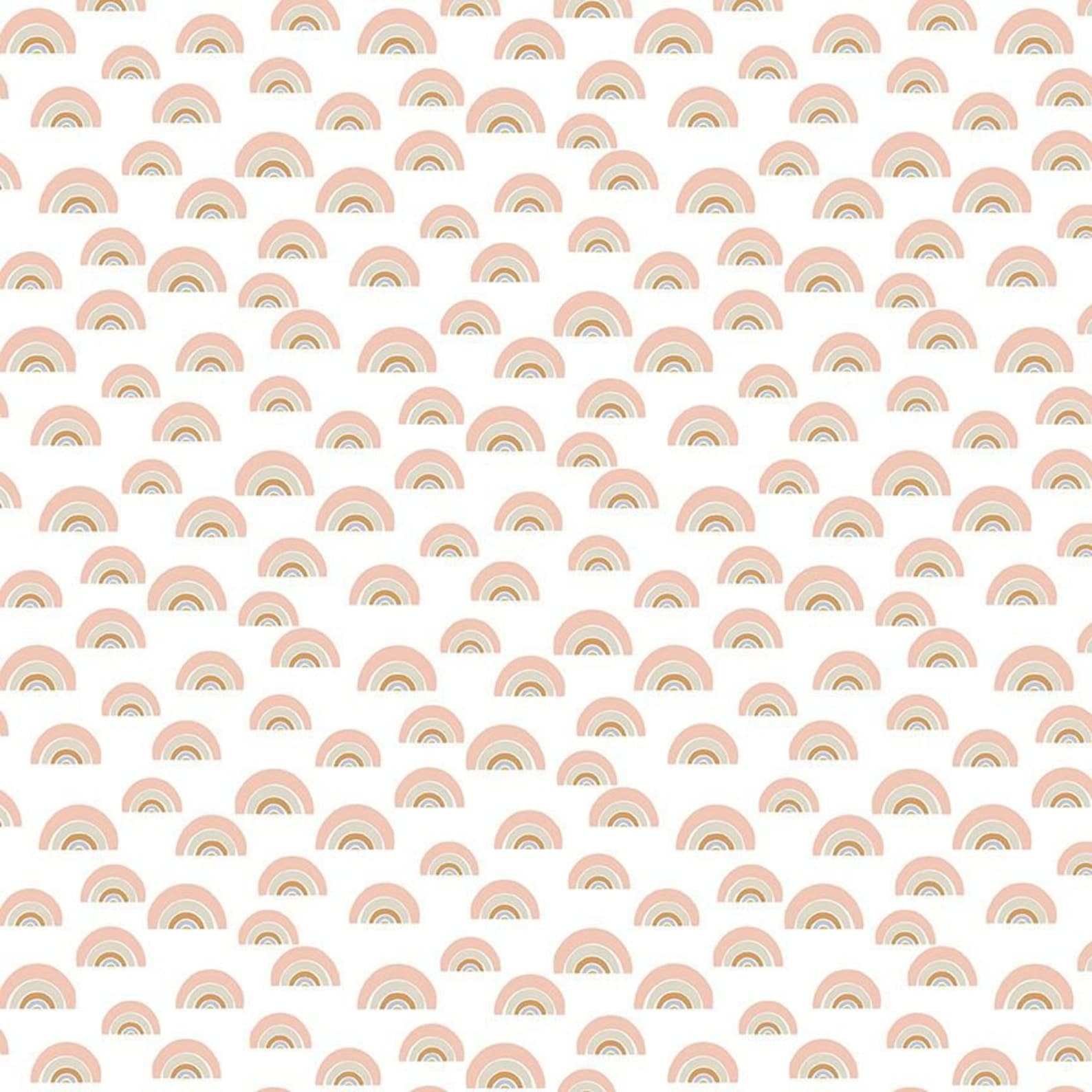 Noah's Ark Rainbows White by Paint Love Studio Collection for Dear ...