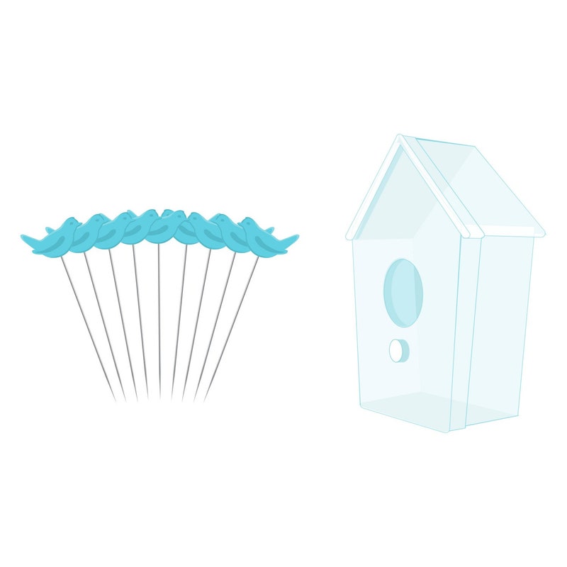 Flat Bird Button - Etsy