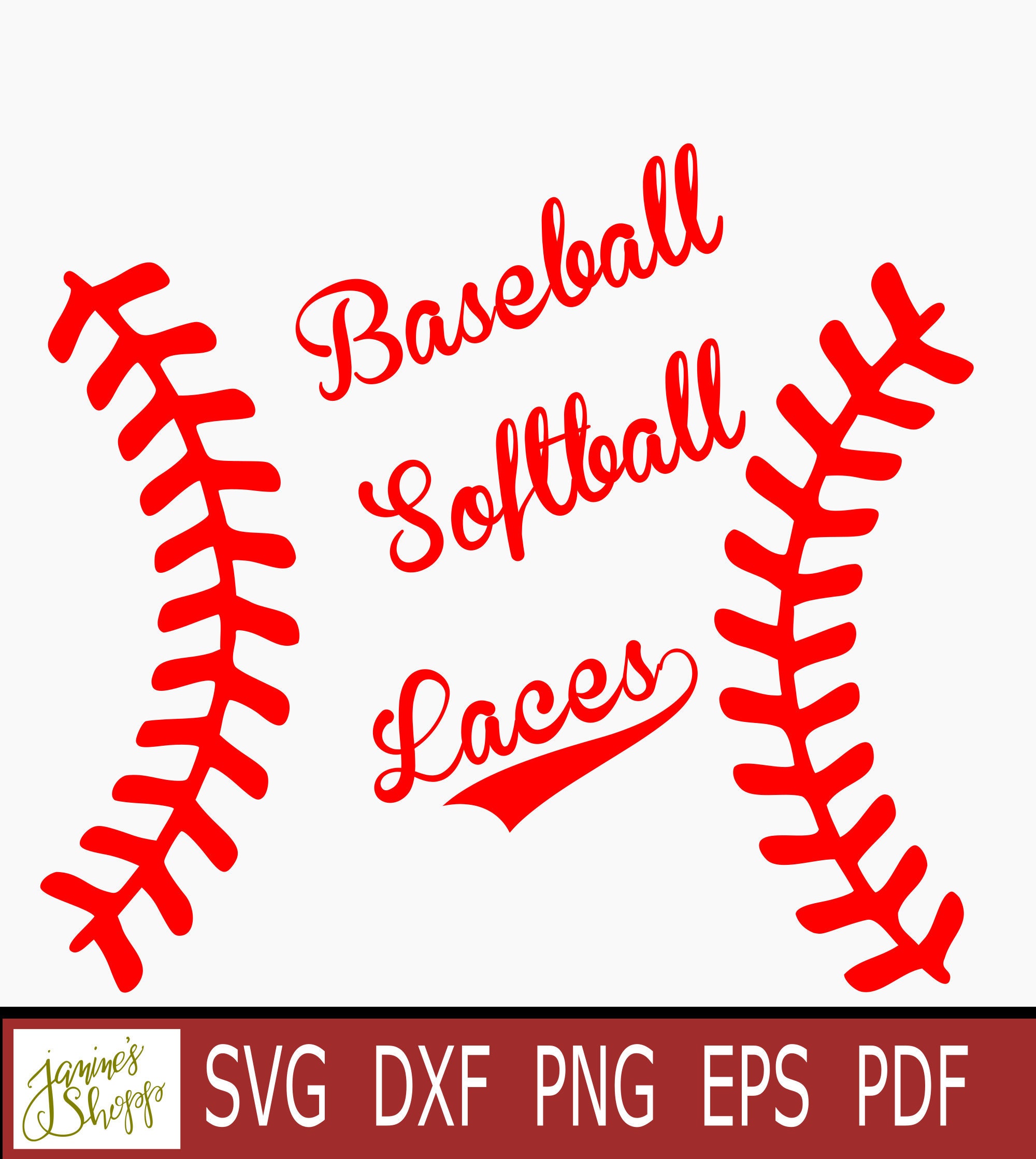 Svg Baseball and Softball Laces-svg Dxf Png Eps Pdf Cricut - Etsy