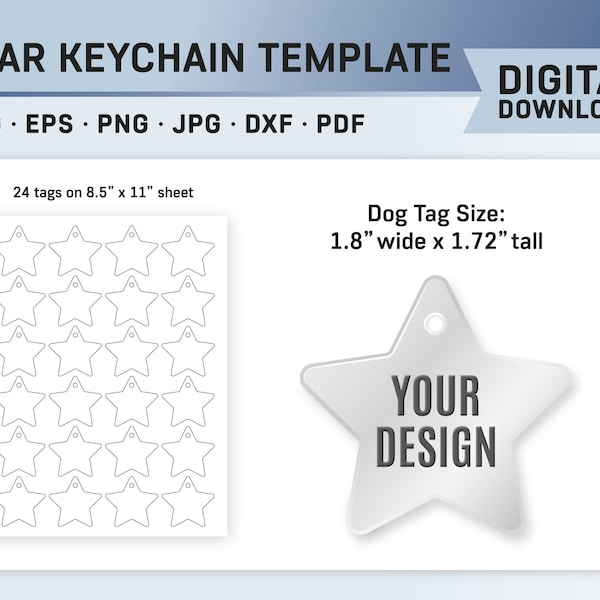 Star Keychain - Etsy