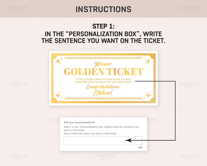 Golden Ticket, Golden Ticket Paper, Golden Ticket Template, Winning ...