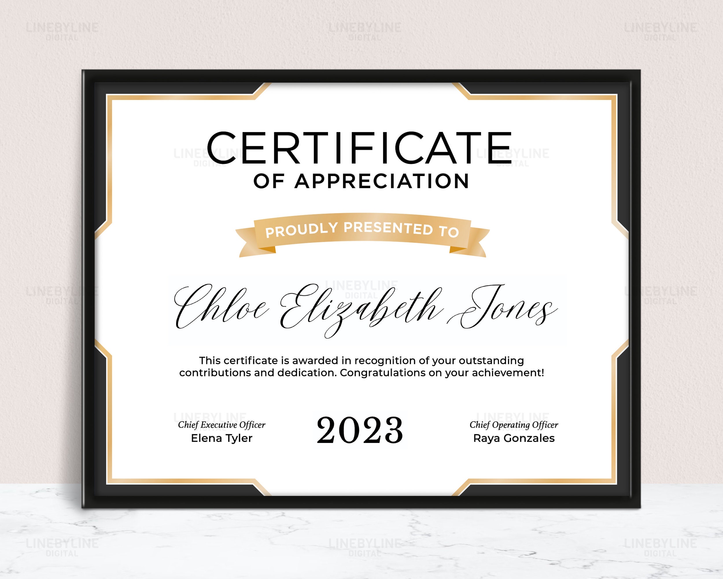 Certificate of Appreciation, Certificate Template, Editable Certificate ...