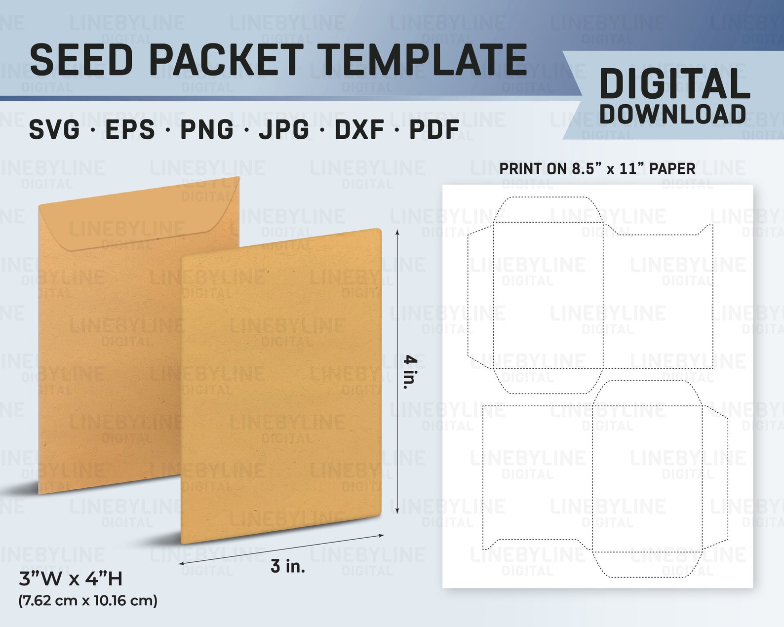 Seed Packet Template, Seed Packet Emvelope, Blank Seed Packet Template ...