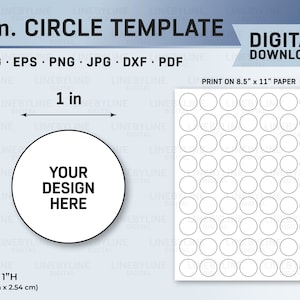 1 Inch Circle Template, Circle Template, Circle Template SVG, Circle ...