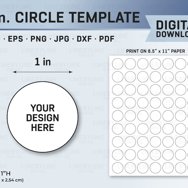 1 Inch Circle - Etsy