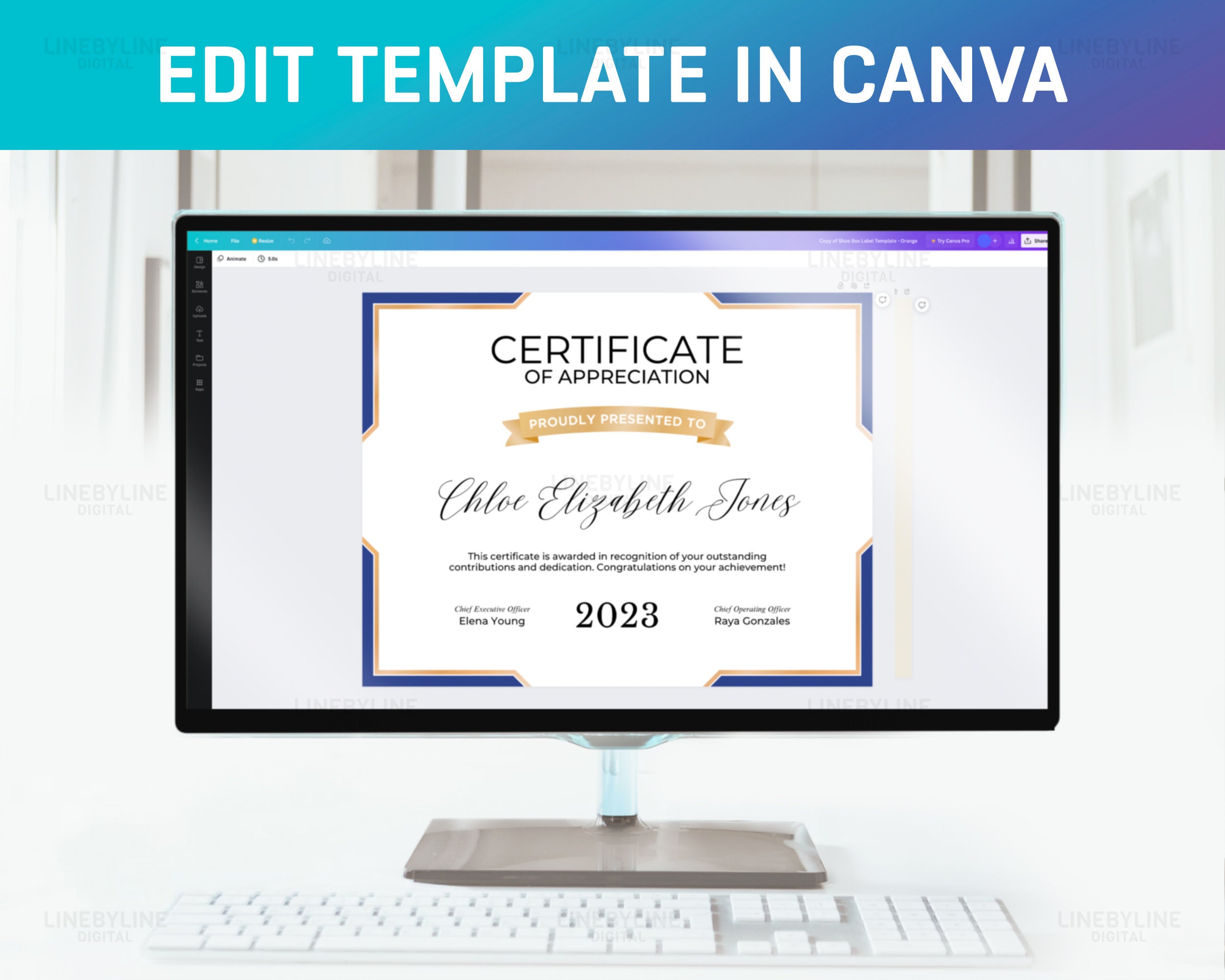Certificate of Appreciation, Certificate Template, Editable Certificate ...