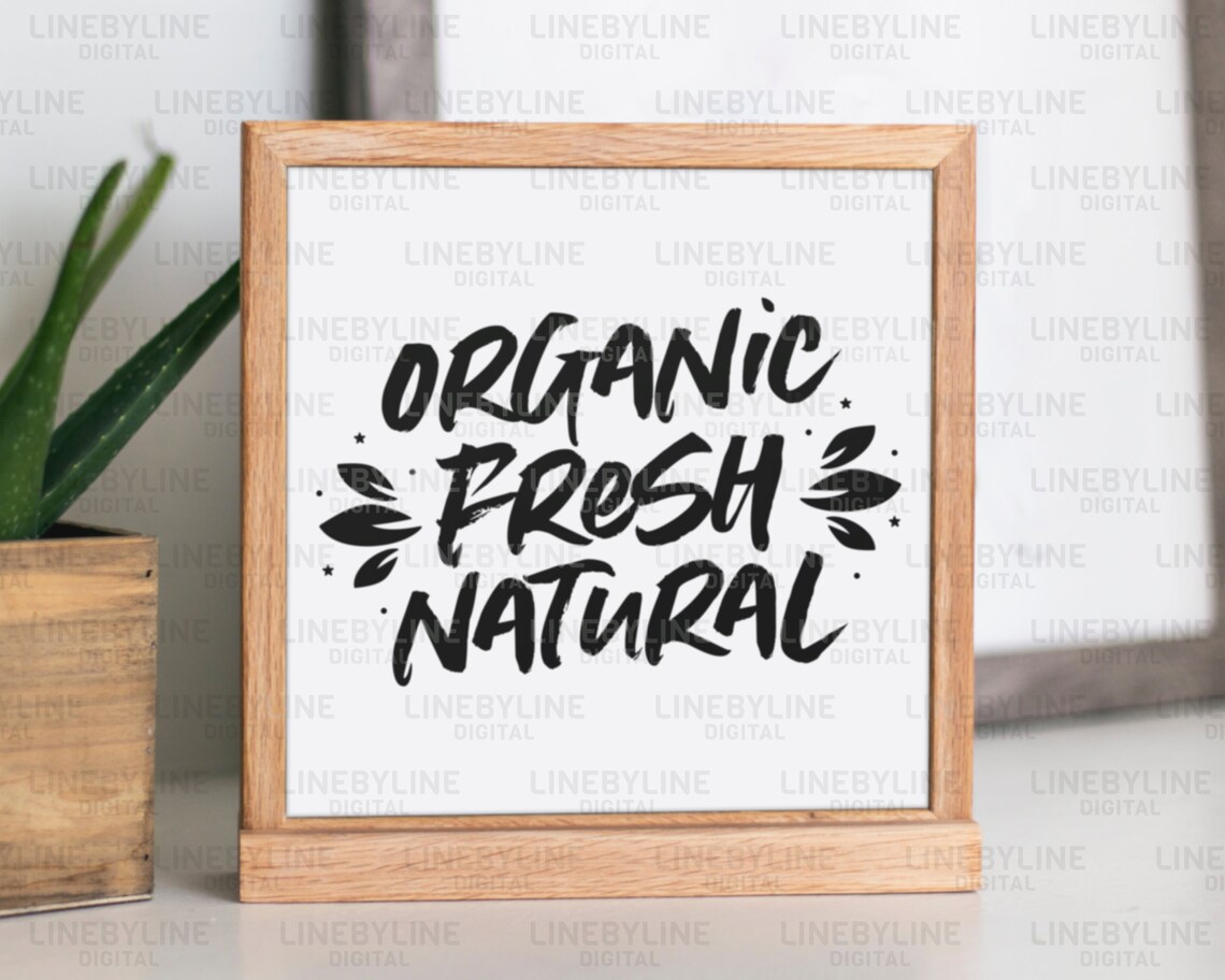 Organic Sign, Natural Fresh Sign, Farmers Market Sign PNG, Organic ...