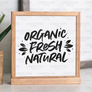 Organic Sign, Natural Fresh Sign, Farmers Market Sign PNG, Organic ...