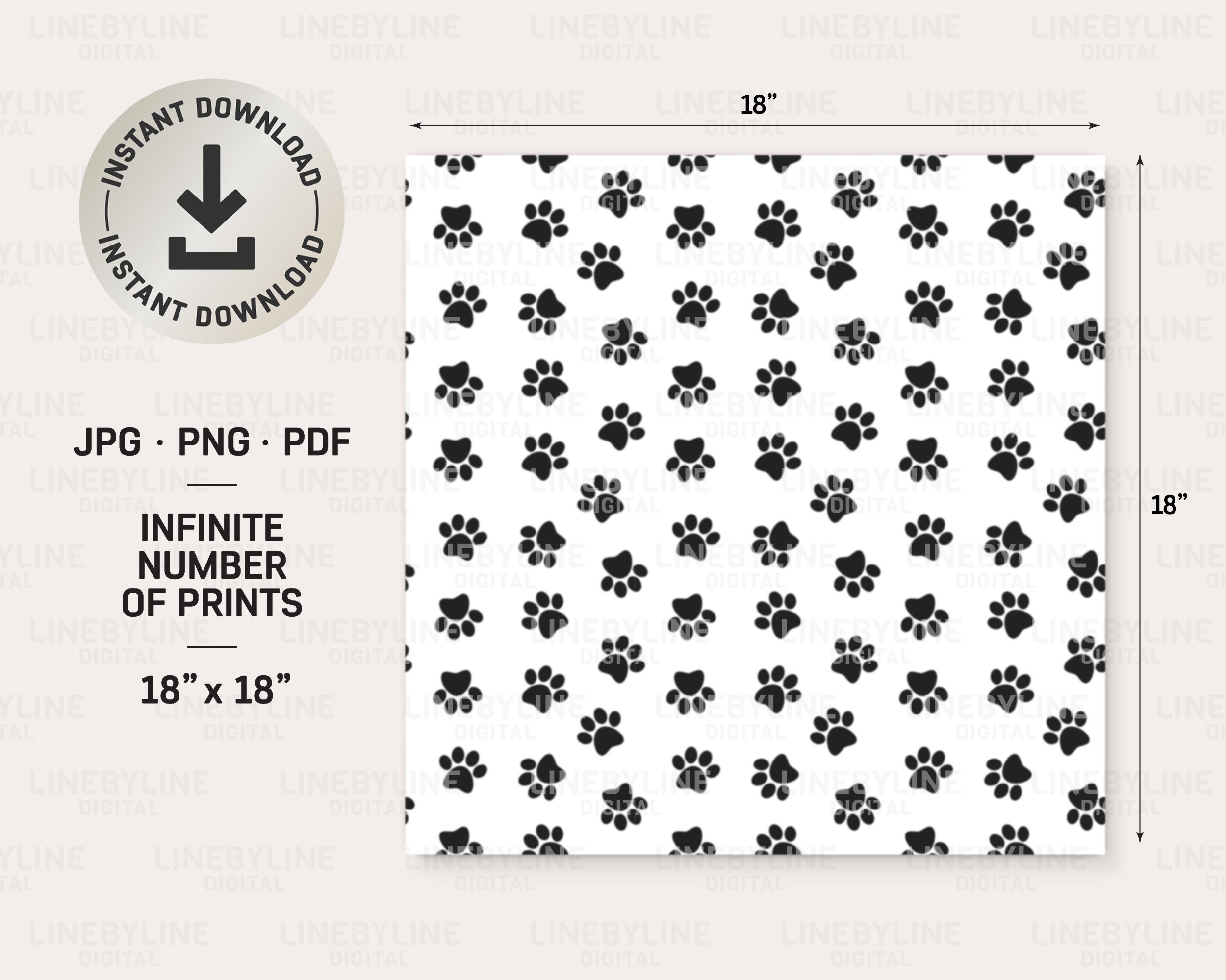 Paw Print Pattern, Dog Paw Pattern, Dog Paw Print Pattern, Paw Print ...