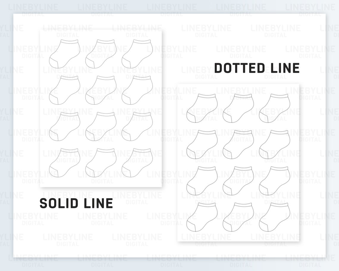 Sock Template, Sock Canva Template, Blank Sock Template, Baby Socks ...