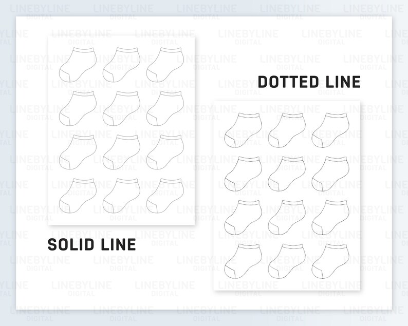 Sock Template, Sock Canva Template, Blank Sock Template, Baby Socks ...