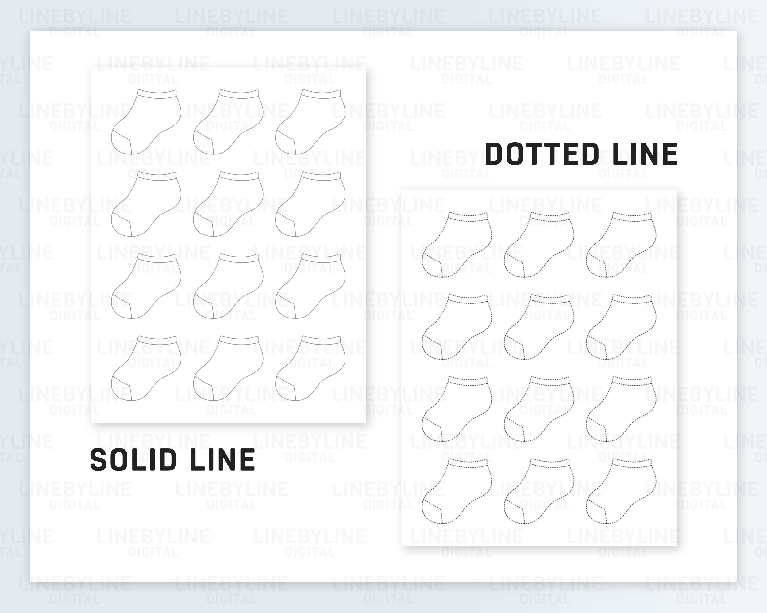 Sock Template, Sock Canva Template, Blank Sock Template, Baby Socks ...