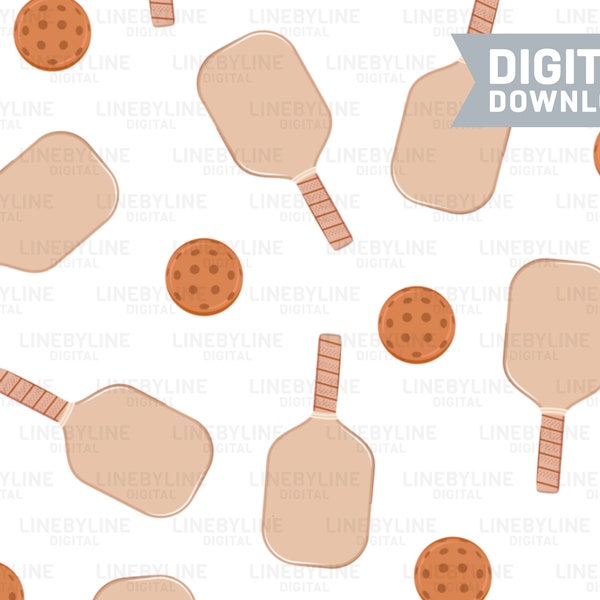 Pickleball Seamless Pattern - Etsy