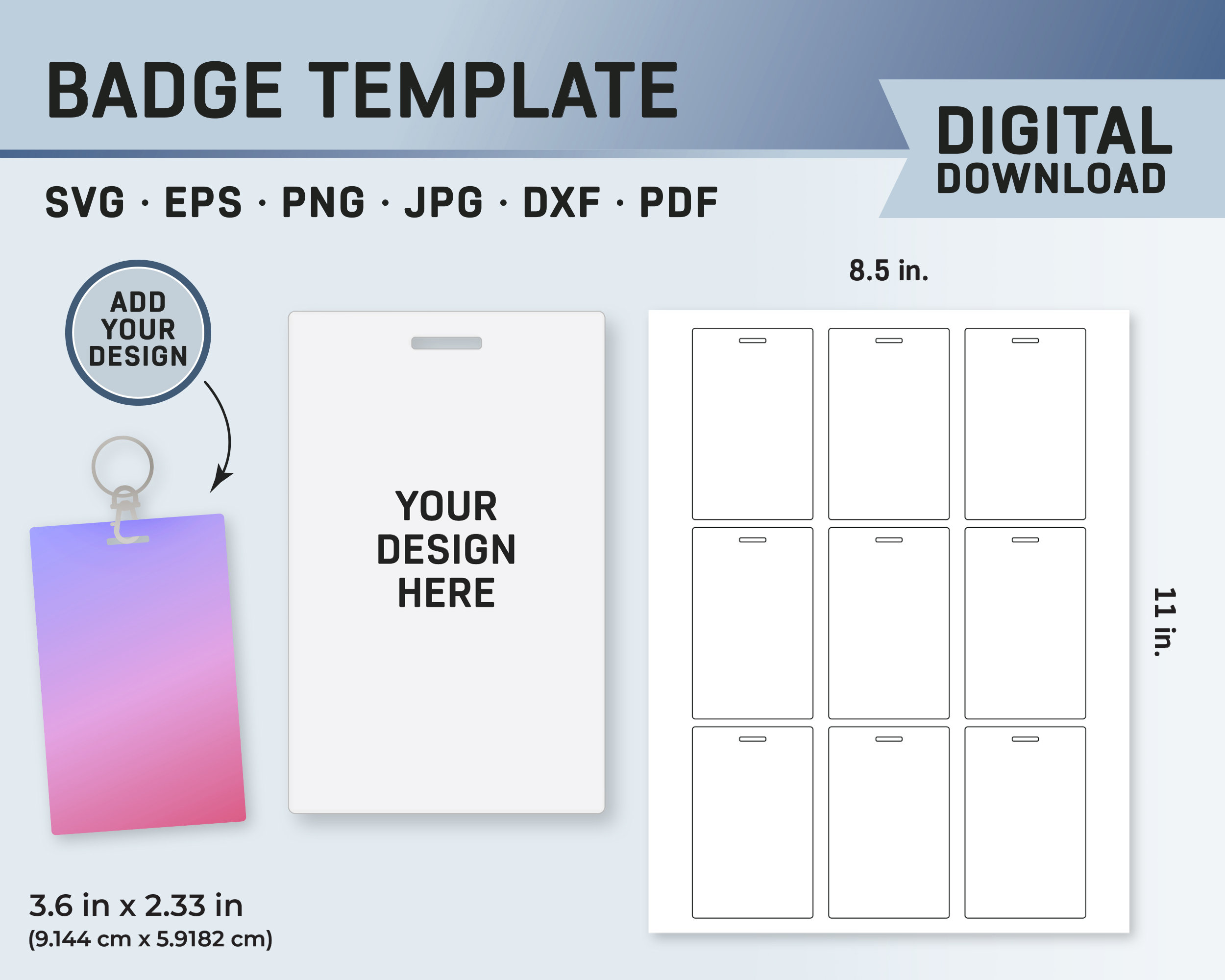 Badge Template, ID Badge Template, Staff Event Badge, Badge Template ...