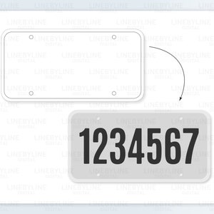 License Plate Template, Blank License Plate Car License Plate Mockup ...