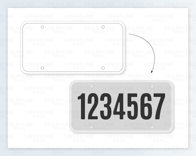 License Plate Template, Blank License Plate Car License Plate Mockup ...