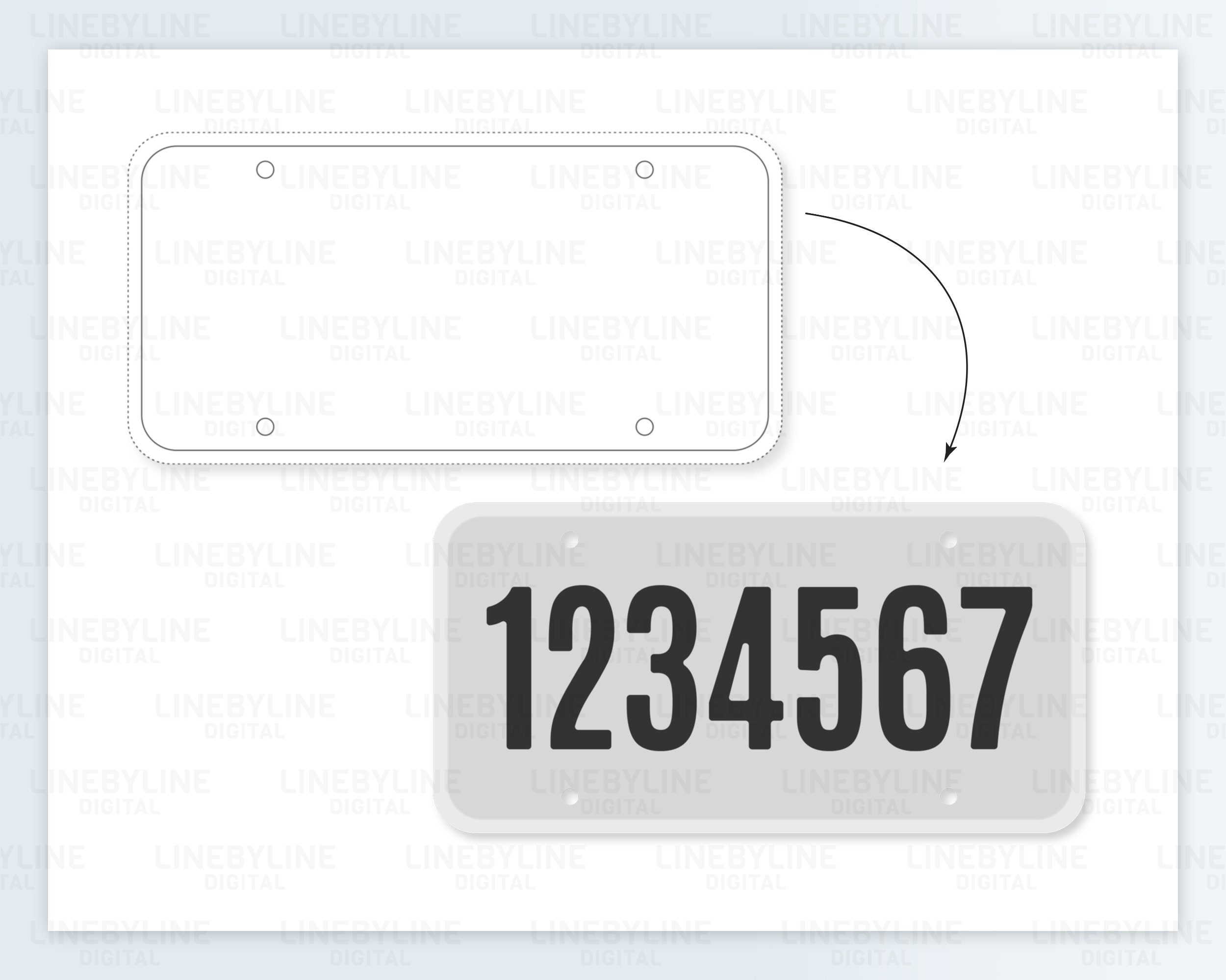 License Plate Template, Blank License Plate Car License Plate Mockup ...