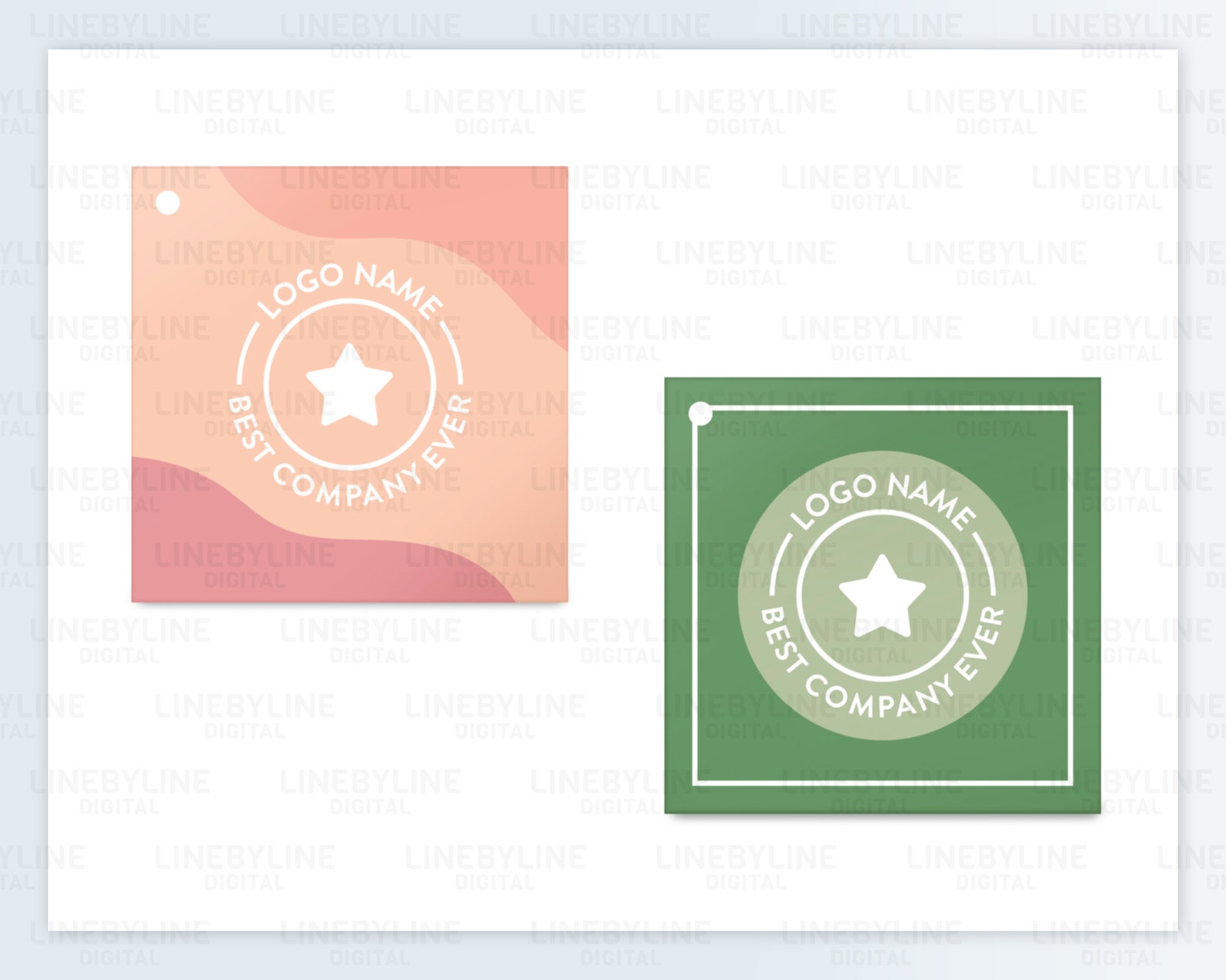 Hang Tag Template, Square Hang Tag Template, Hang Tag Sublimation, Hang ...