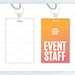 Badge Template, ID Badge Template, Staff Event Badge, Badge Template ...