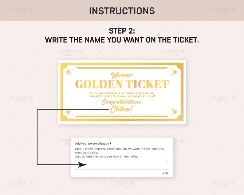 Golden Ticket, Golden Ticket Paper, Golden Ticket Template, Winning ...