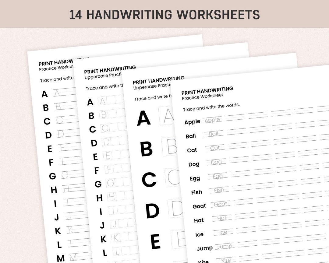 Printable Handwriting Worksheet, Handwriting Practice Sheets, Letter ...