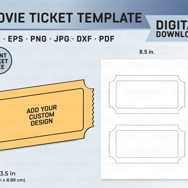 Giant Concert Ticket Template - Etsy