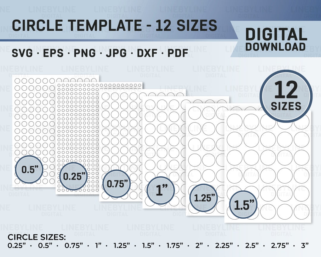 Circle Sheets, Circle Template, Circle Template Bundle, Circle Stickers ...