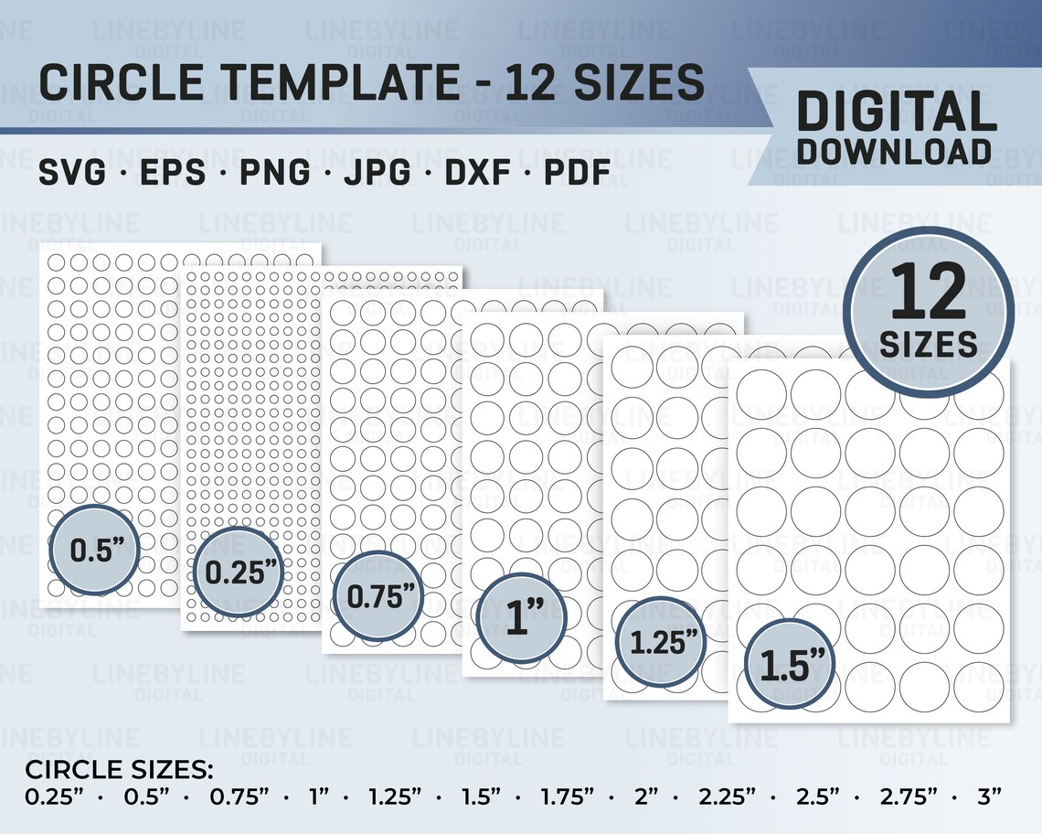 Circle Sheets, Circle Template, Circle Template Bundle, Circle Stickers ...